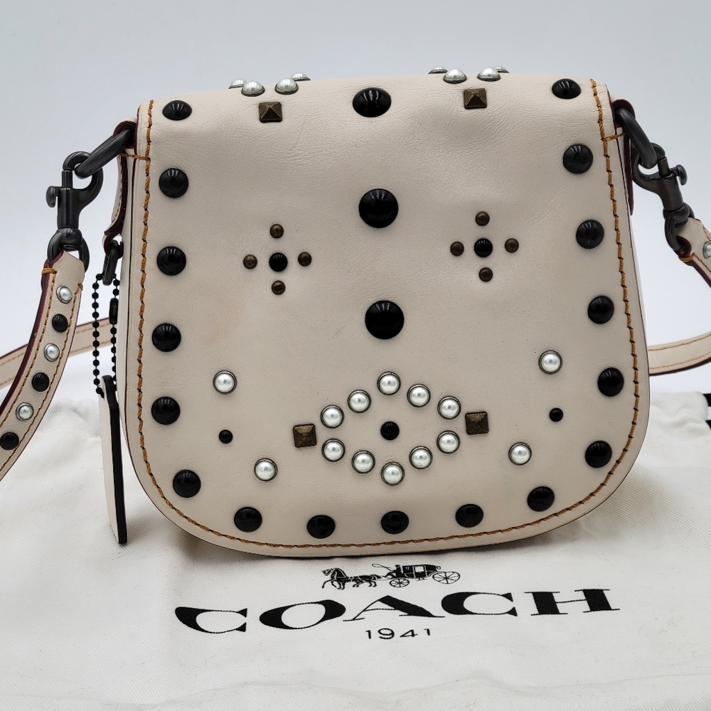 Flash Sale Coach Mini Western Saddle Bag W/Studs & Ri… - Gem